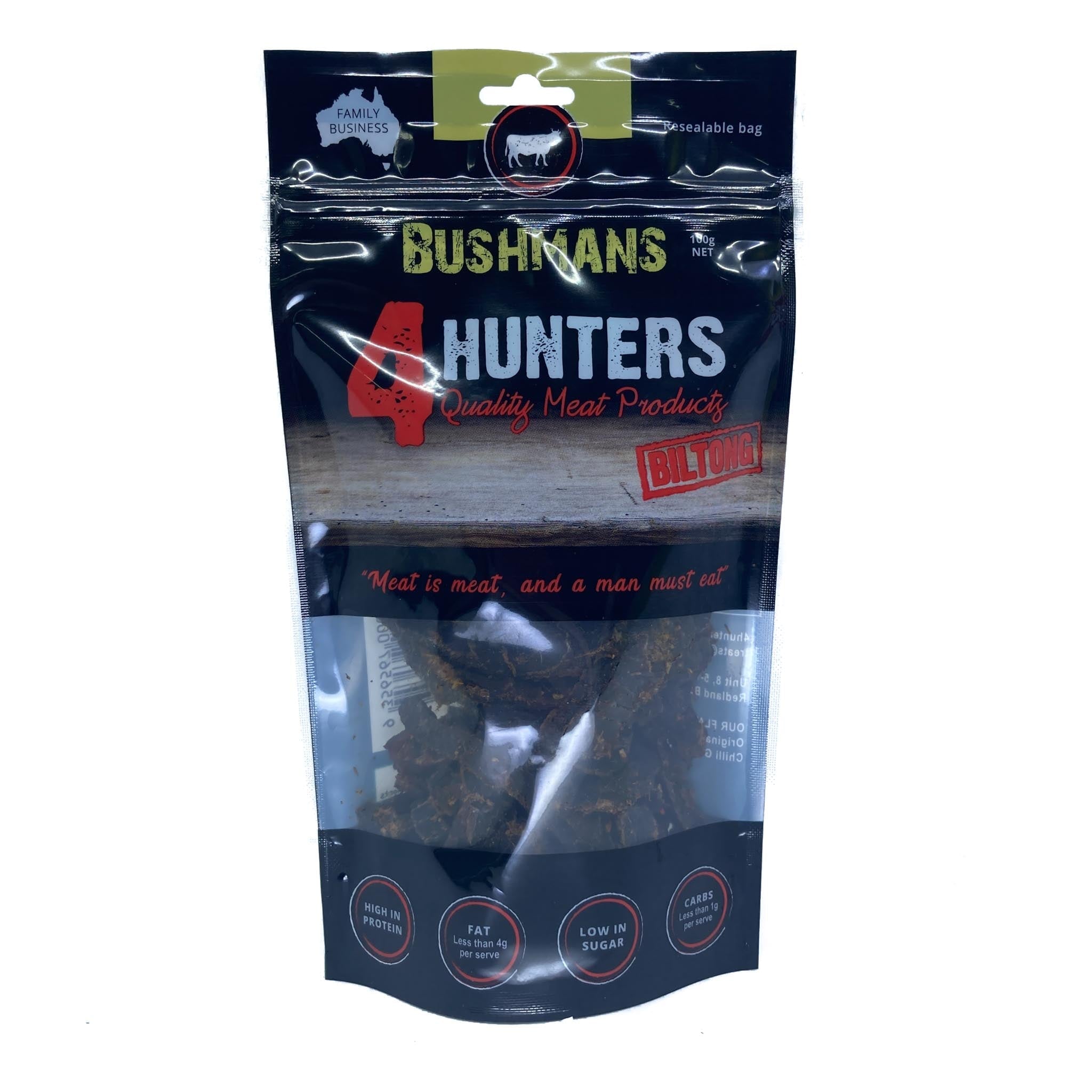 4 Hunters Biltong Bushmans 100g – Super Butcher